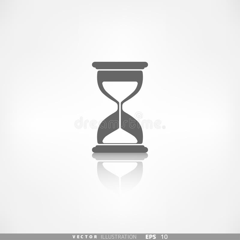Sand Clock Icon. Glass Timer Symbol Stock Vector - Illustration of ...