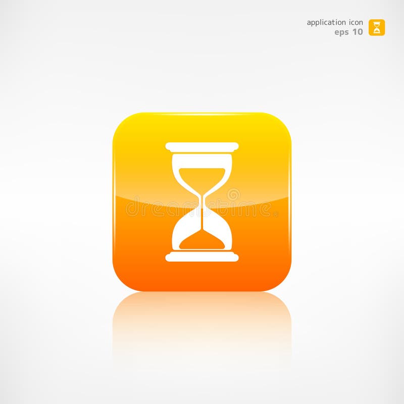 Sand Clock Icon. Glass Timer Symbol Stock Vector - Illustration of ...