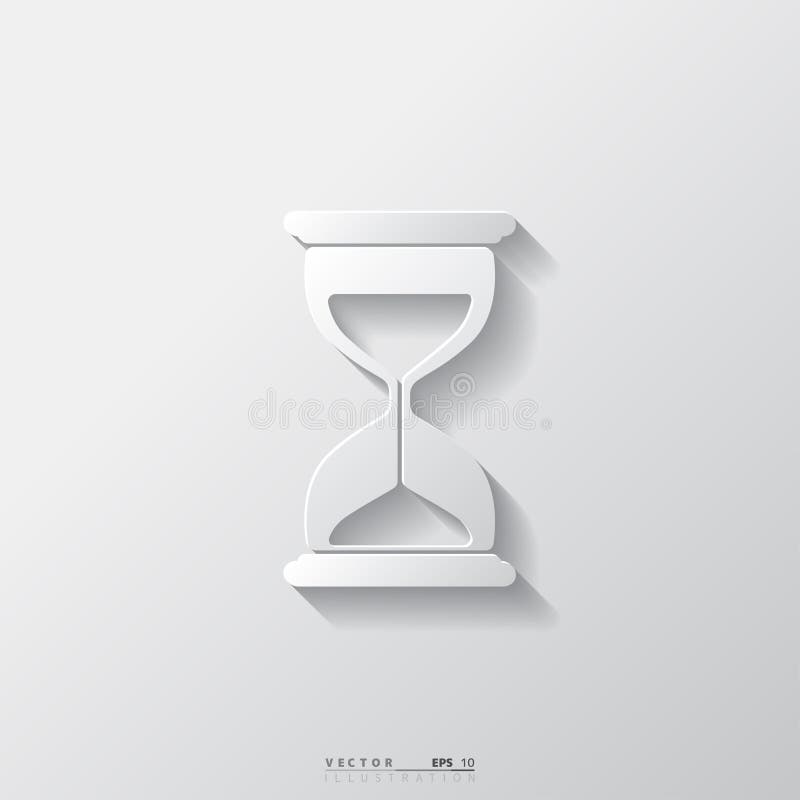 Sand Clock Icon. Glass Timer Symbol Stock Vector - Illustration of ...