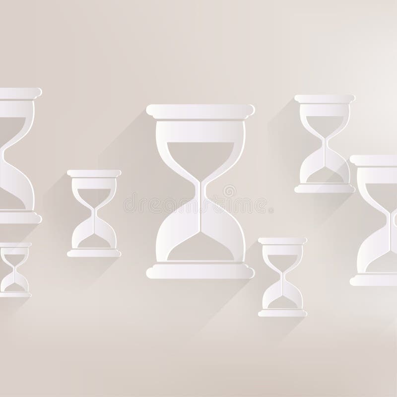 Sand Clock Icon. Glass Timer Symbol Stock Vector - Illustration of ...