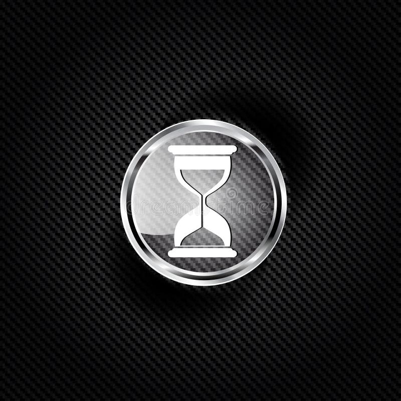Sand Clock Icon. Glass Timer Symbol Stock Vector - Illustration of ...