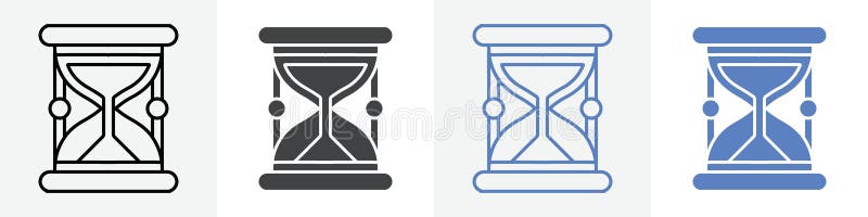 Sand Clock Icon Vector Set Use for Web Stock Vector - Illustration of ...