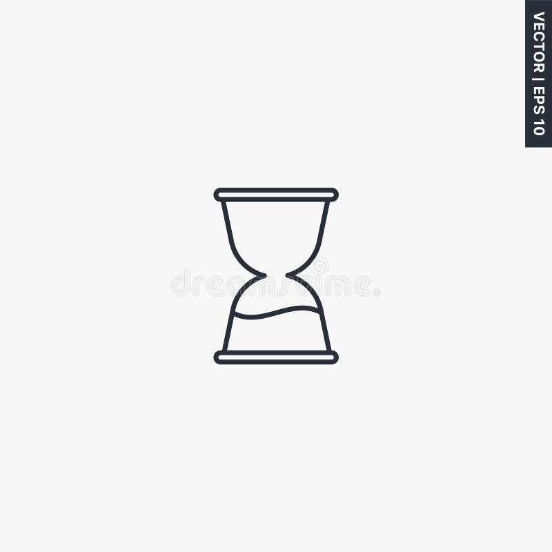 Sand Clock, Linear Style Sign for Mobile Concept and Web Design Stock ...