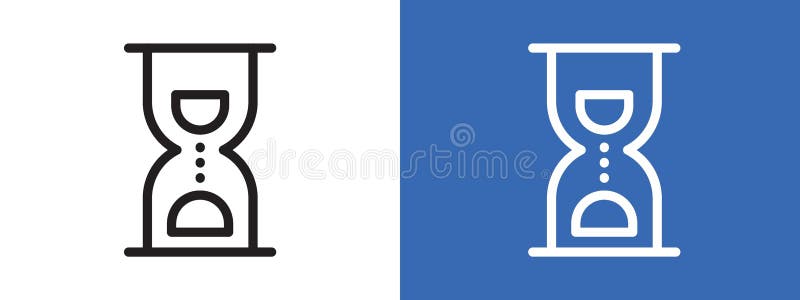 Sand Clock Logo Sign Set Vector Outline Stock Vector - Illustration of ...