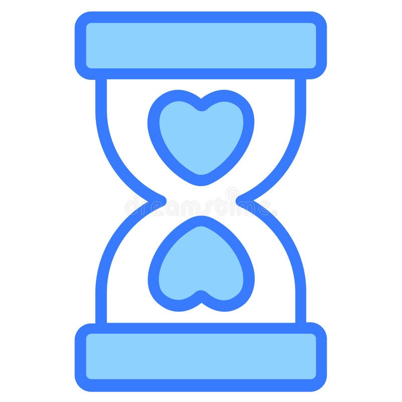 Sand Clock, Love, Dead Line Icon, Simple Design Blue Line Stock Vector ...