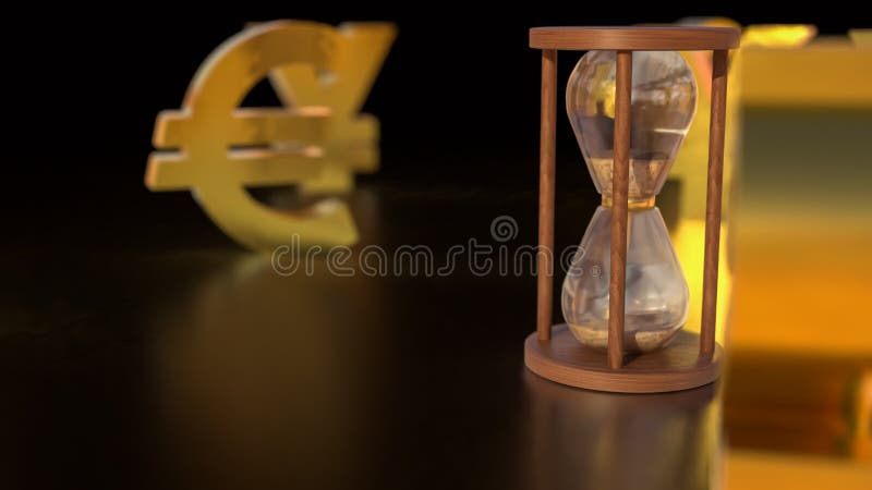 The Sand Clock and Money Symbol for Business Concept 3d Rendering Stock ...