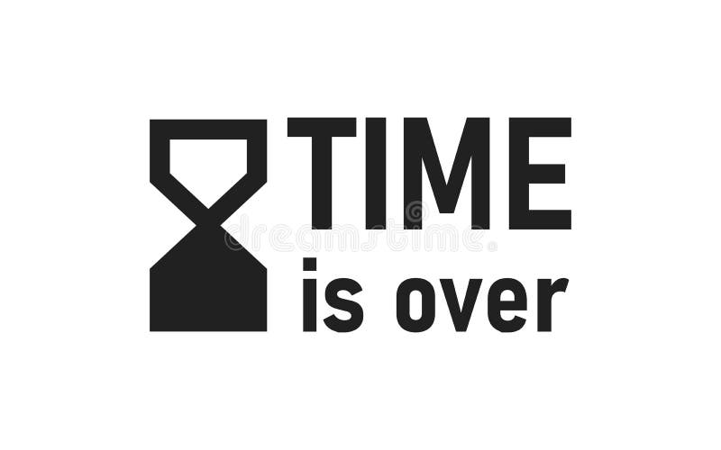 Sand Clock Offer Icon. Watch, Time is Over Isolated Concept in Vector ...