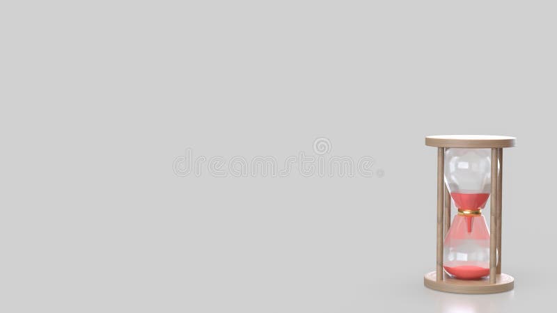 The Sand Clock for Time Concept 3d Rendering Stock Illustration ...