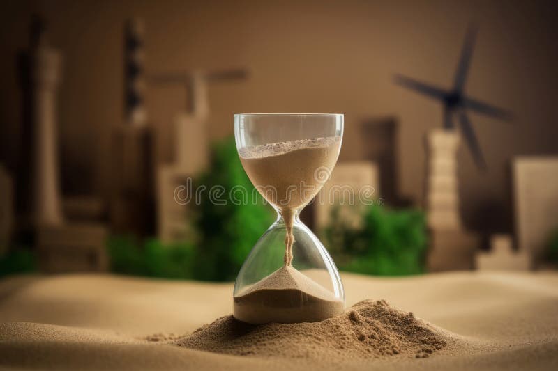 Sand Clock Timer for Save Ecology. Generate Ai Stock Illustration ...