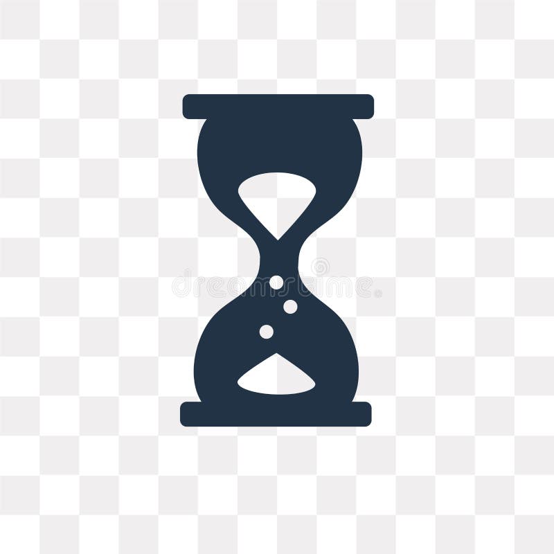 Sand Clock Vector Icon Isolated on Transparent Background, Linear Sand ...