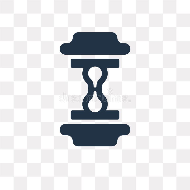 Sand Clock Vector Icon Isolated on Transparent Background, Sand Stock ...