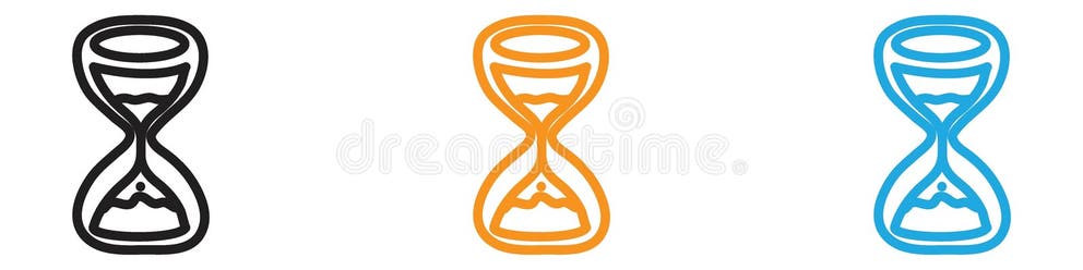 Sand Clock Vector Logo Set Collection for Web App Ui Stock Vector ...