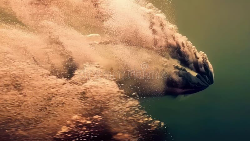 Sand Cloud Forming Underwater after Impact Stock Footage - Video of ...