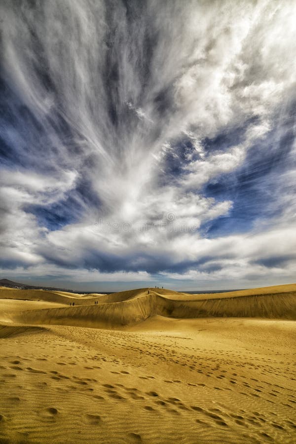 Sand and Sky with Clouds and Sun Stock Photo - Image of brown, nature ...