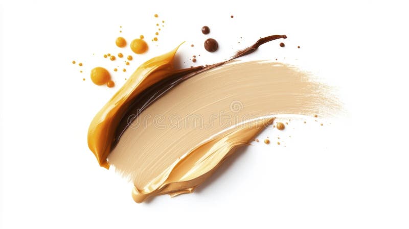 Sand Color Brush Stroke Isolated on White Background Stock Illustration ...