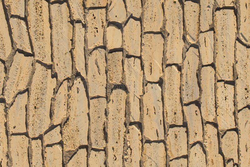 Sand Color Stone or Brick Wall, Modern Texture Background Stock Image ...