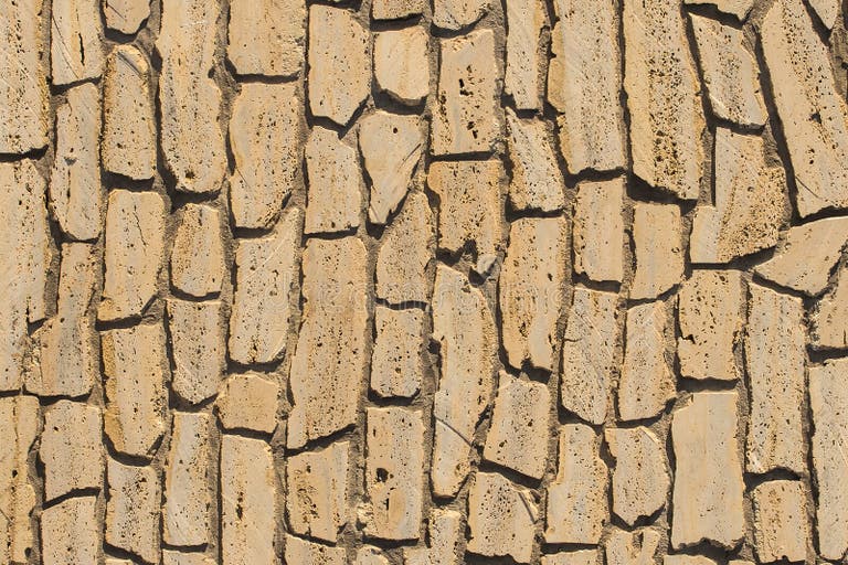 Sand Color Stone or Brick Wall, Modern Texture Background Stock Photo ...