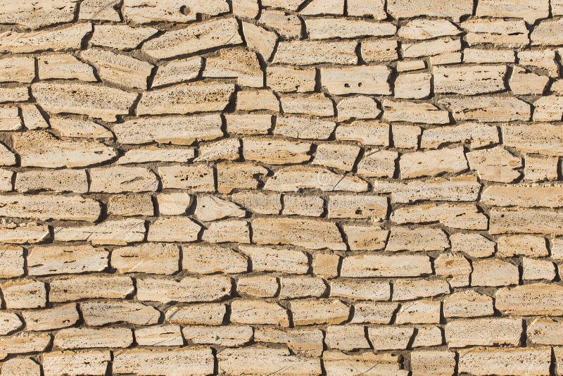 Sand Brick Blocks Shell Limestone Wall Texture Background Vintage Retro ...