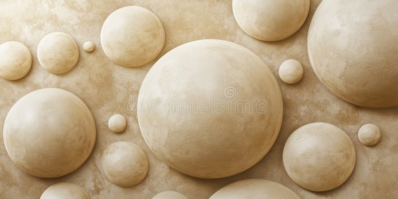 Sand-colored Spherical Carbon Textures with a Matte, Smooth Finish. a ...