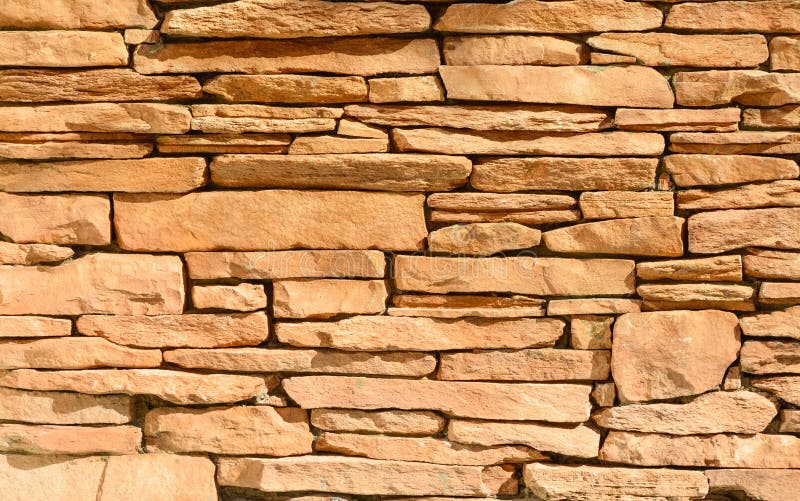 Sand Colored Stone Setting. Stone Wall Texture. Stock Photo - Image of ...