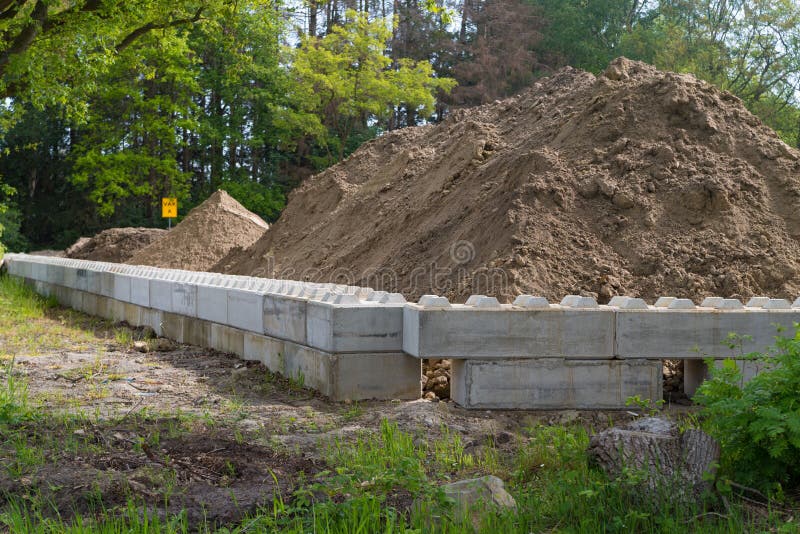 Sand for construction work stock image. Image of excavation - 162491163