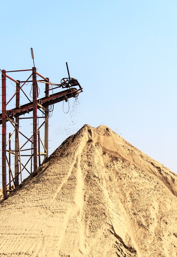 Sand Conveyor , Industry for Constructions and Industries Stock Photo ...