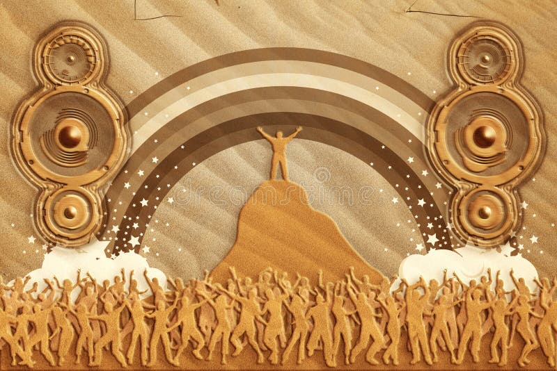 Sand dance speakers stock illustration. Illustration of dancing - 10695058