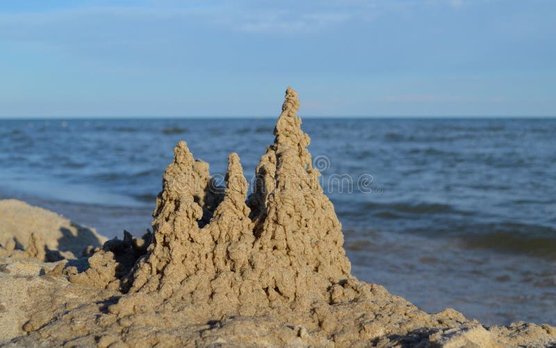 Sand Drip Castle Baltic Sea Stock Photo - Image of beauty, dripping ...