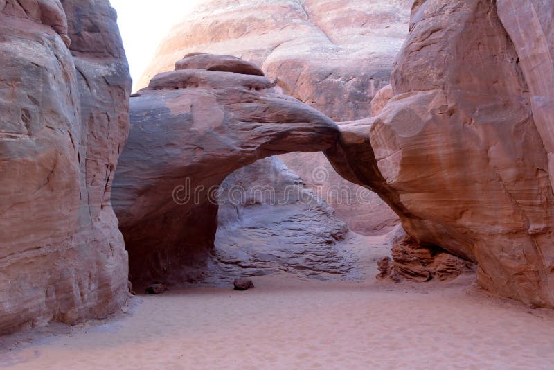 Sand Dune Arch in Arches National Park Stock Image - Image of national ...