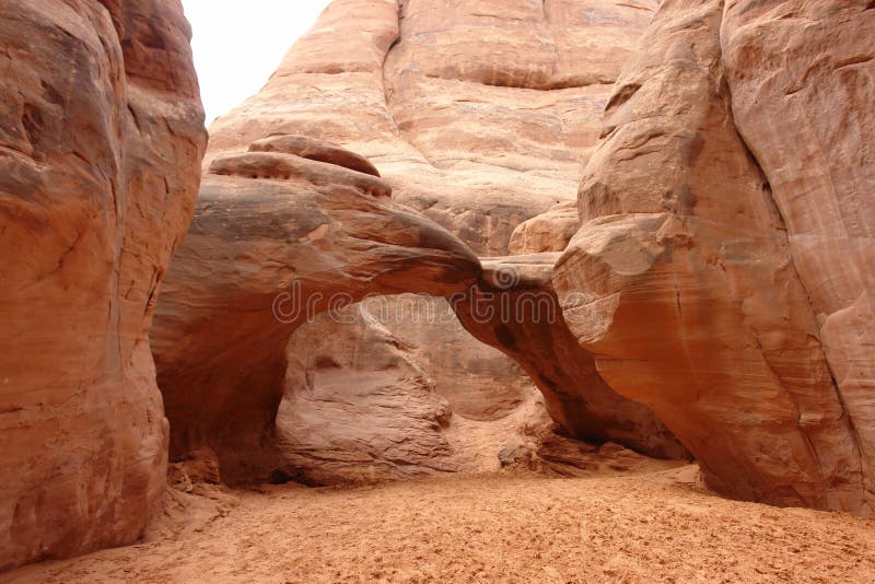 Sand Dune Arch stock image. Image of arch, arches, rock - 41162937