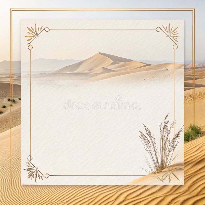 Sand Dune Border Paper Texture Desert Inspired Stock Illustration ...