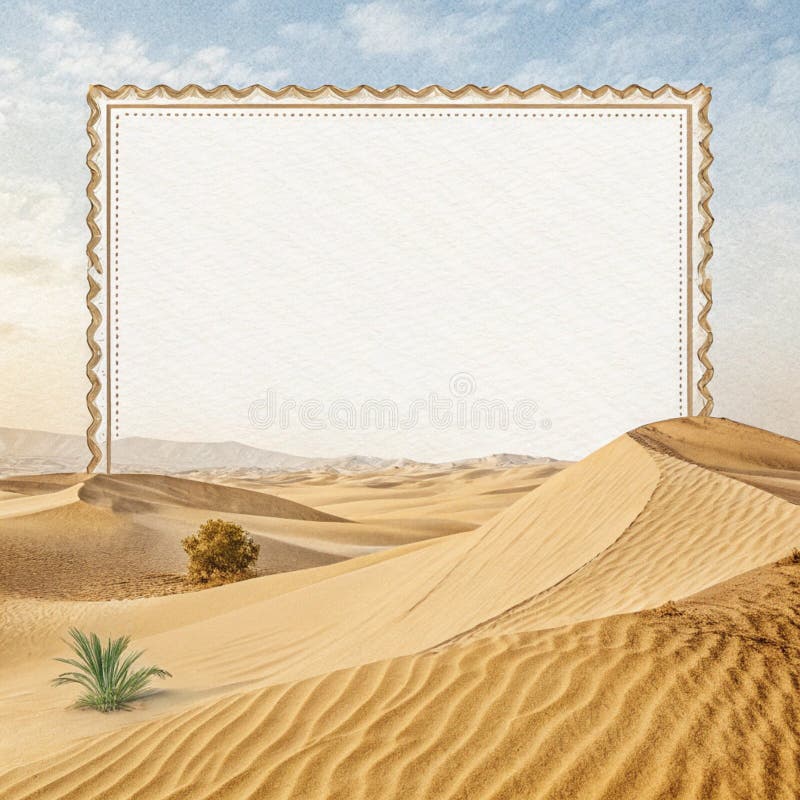Sand Dune Border Paper Texture Desert Inspired Stock Illustration ...