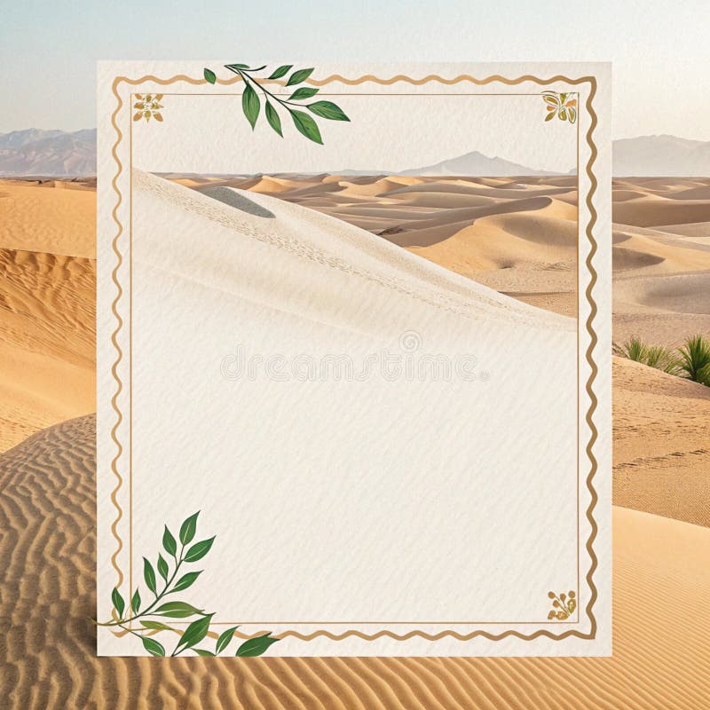 Sand Dune Border Paper Texture Desert Inspired Stock Illustration ...