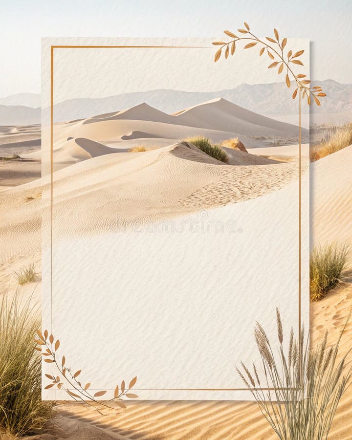 Sand Dune Border Paper Texture Desert Inspired Stock Illustration ...