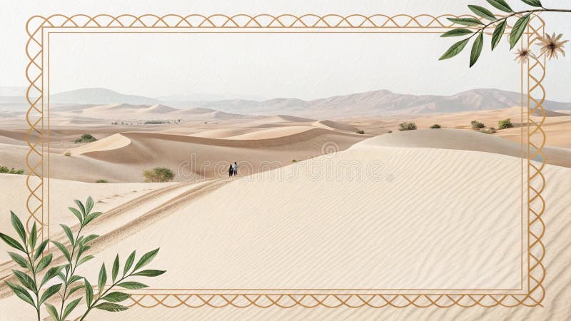 Sand Dune Border Paper Texture Desert Inspired Stock Illustration ...