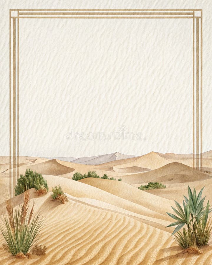 Sand Dune Border Paper Texture Desert Inspired Stock Illustration ...