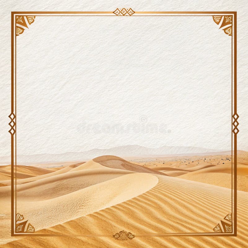 Sand Dune Border Paper Texture Desert Inspired Stock Illustration ...