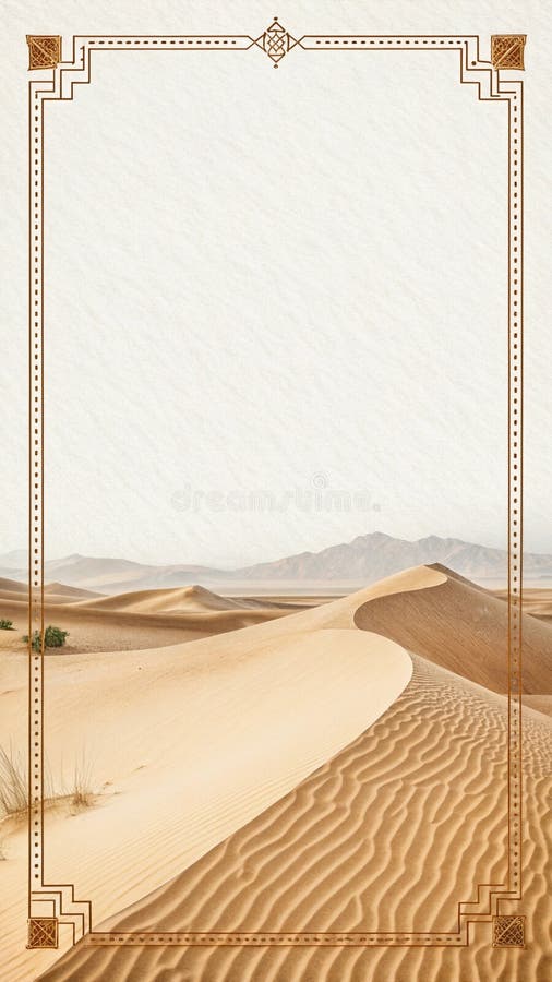 Sand Dune Border Paper Texture Desert Inspired Stock Illustration ...