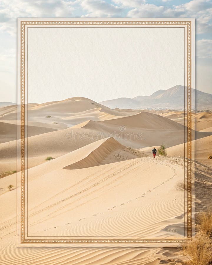 Sand Dune Border Paper Texture Desert Inspired Stock Illustration ...