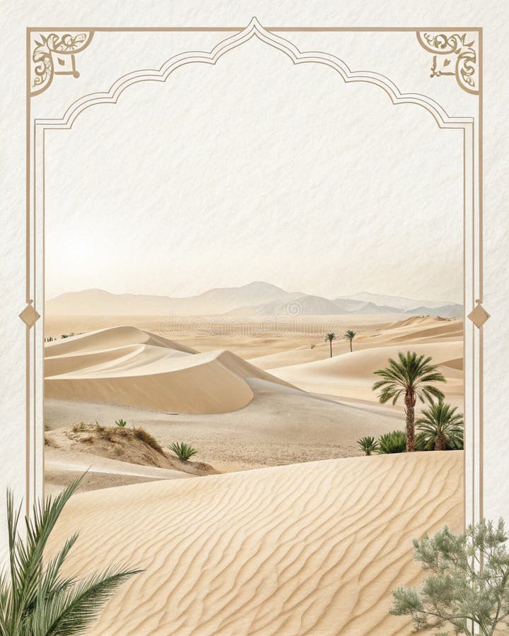 Sand Dune Border Paper Texture Desert Inspired Stock Illustration ...