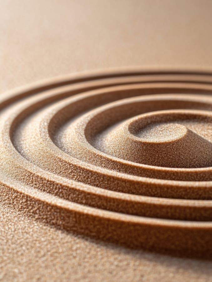 A Sand Dune with a Circular Shape Stock Illustration - Illustration of ...