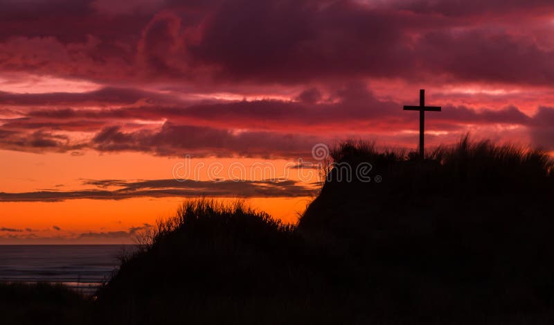 Sand Dune Cross stock photo. Image of christian, christianity - 58105948