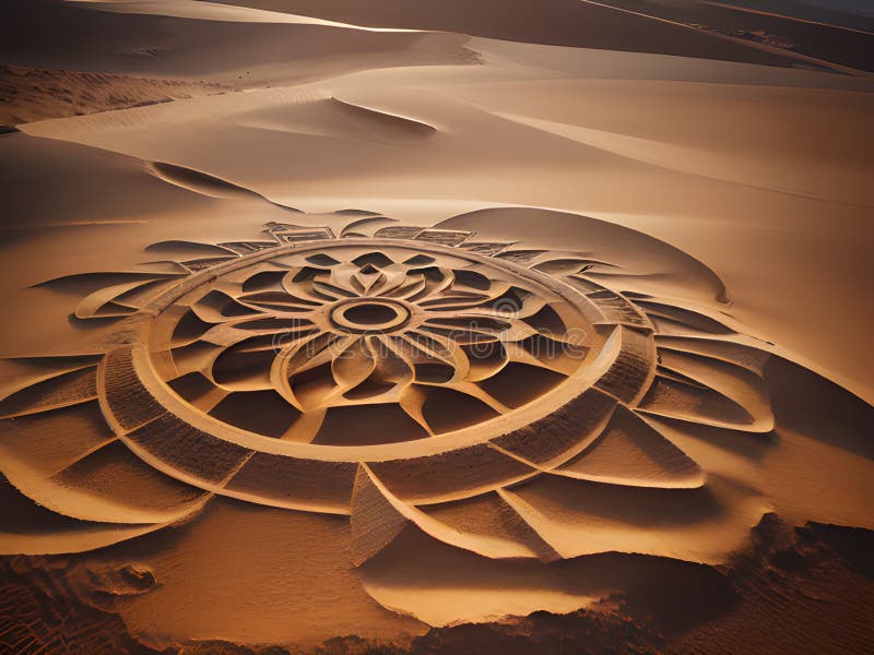 Sand Dune in the Desert, 3d Rendering. Computer Digital Drawing, Ai ...