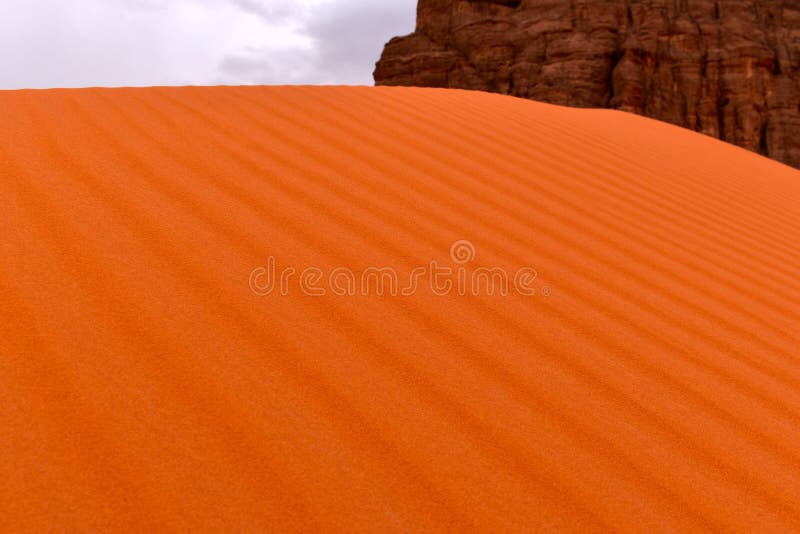 Sand Dune, Detail of Blown Orange Sand, Structure and Patterns of the ...