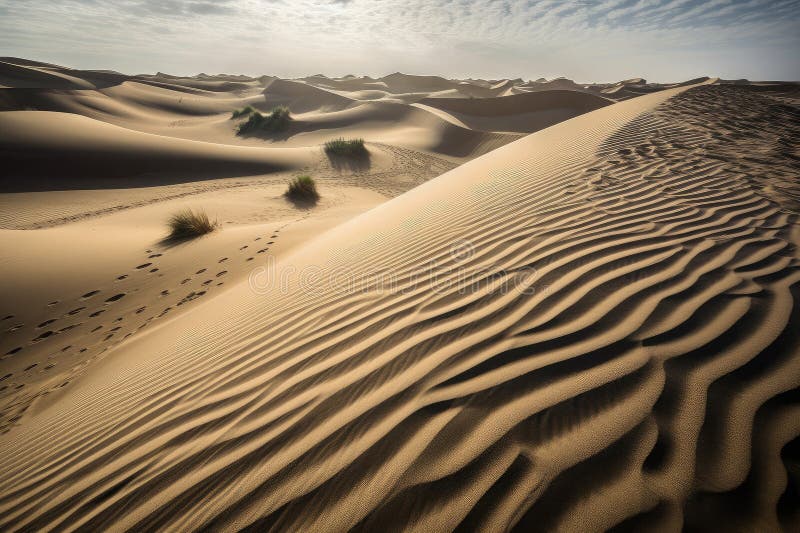 Sand Dune with Intricate Patterns and Designs, Showing the Power and ...