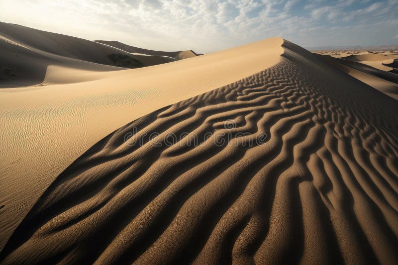 Sand Dune with Intricate Patterns and Designs, Showing the Power and ...