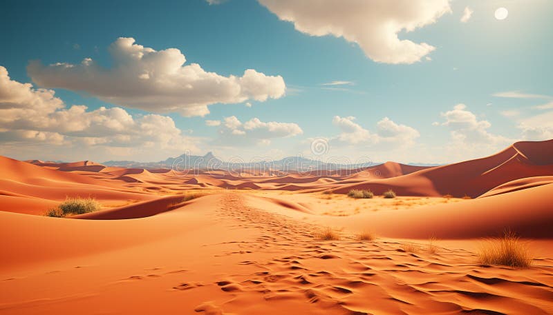 Sand Dune Landscape, Dry Arid Climate, Extreme Terrain, Heat Generated ...