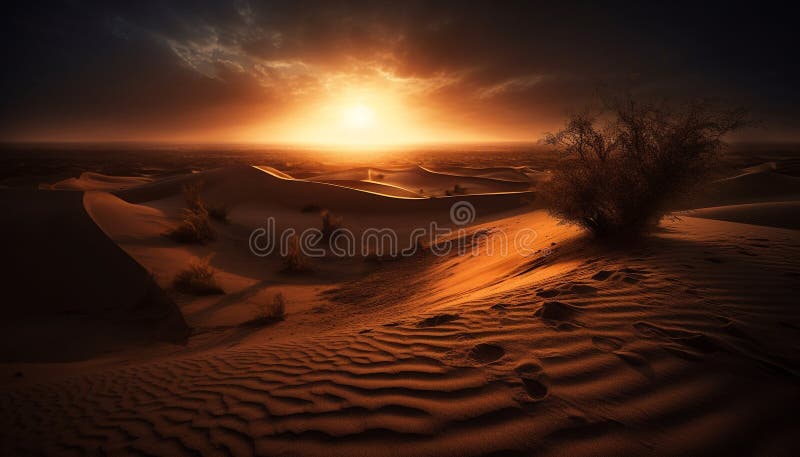 Sand Dune Landscape Sunset Outdoors Dry Sunlight Arid Climate Africa