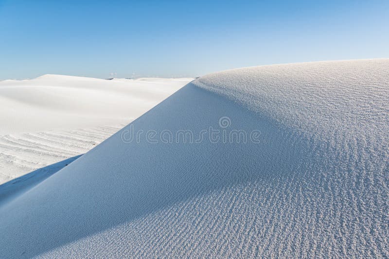 Sand Dune and Pattern of Shadow and Light in White Sands National Park ...