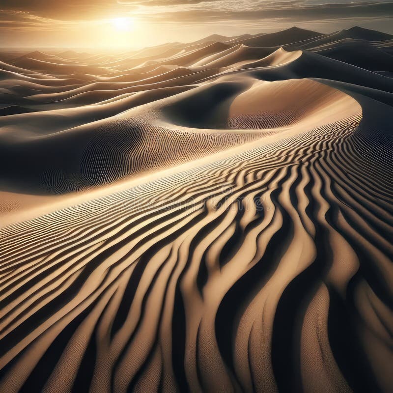 Sand Dune Ripples Wavy Patterns Formed by the Wind N Stock Photo ...